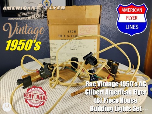 Rare Vintage 1950's AC Gilbert American Flyer 8 Piece House Building ...