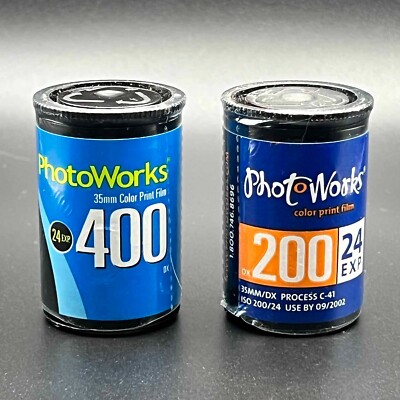 PHOTOWORKS - 2 Rolls 35mm Expired Color Print Film ISO 200/400 24 ...