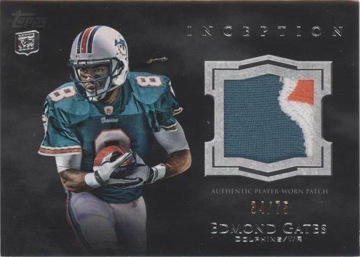 2011 Topps Inception - Rookie Patch Edmond Gates #RP-EG Grey /75 (MEM ...