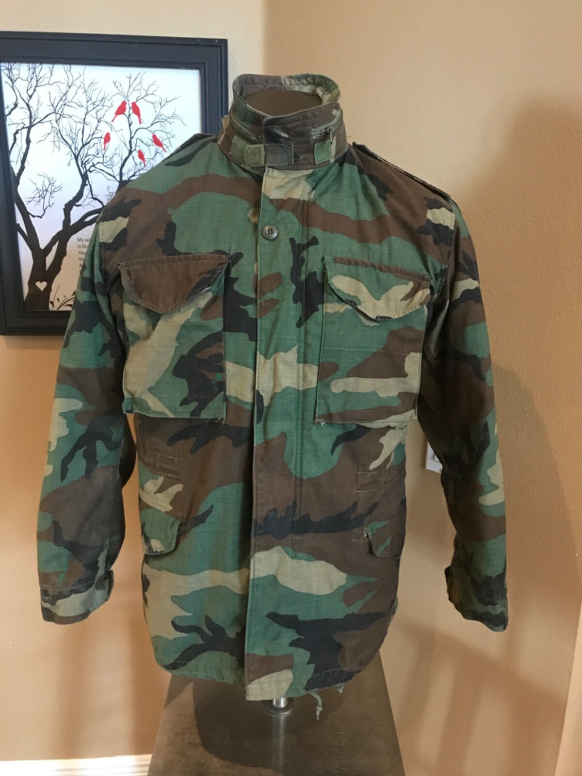 US Army M65 Field Jacket Woodland Camo Cold Weather C… - Gem