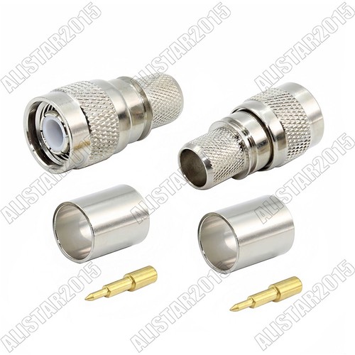 TNC Crimp Male Plug RF Connector For LMR400 RG8 RG213 RG214 RF Coaxial ...