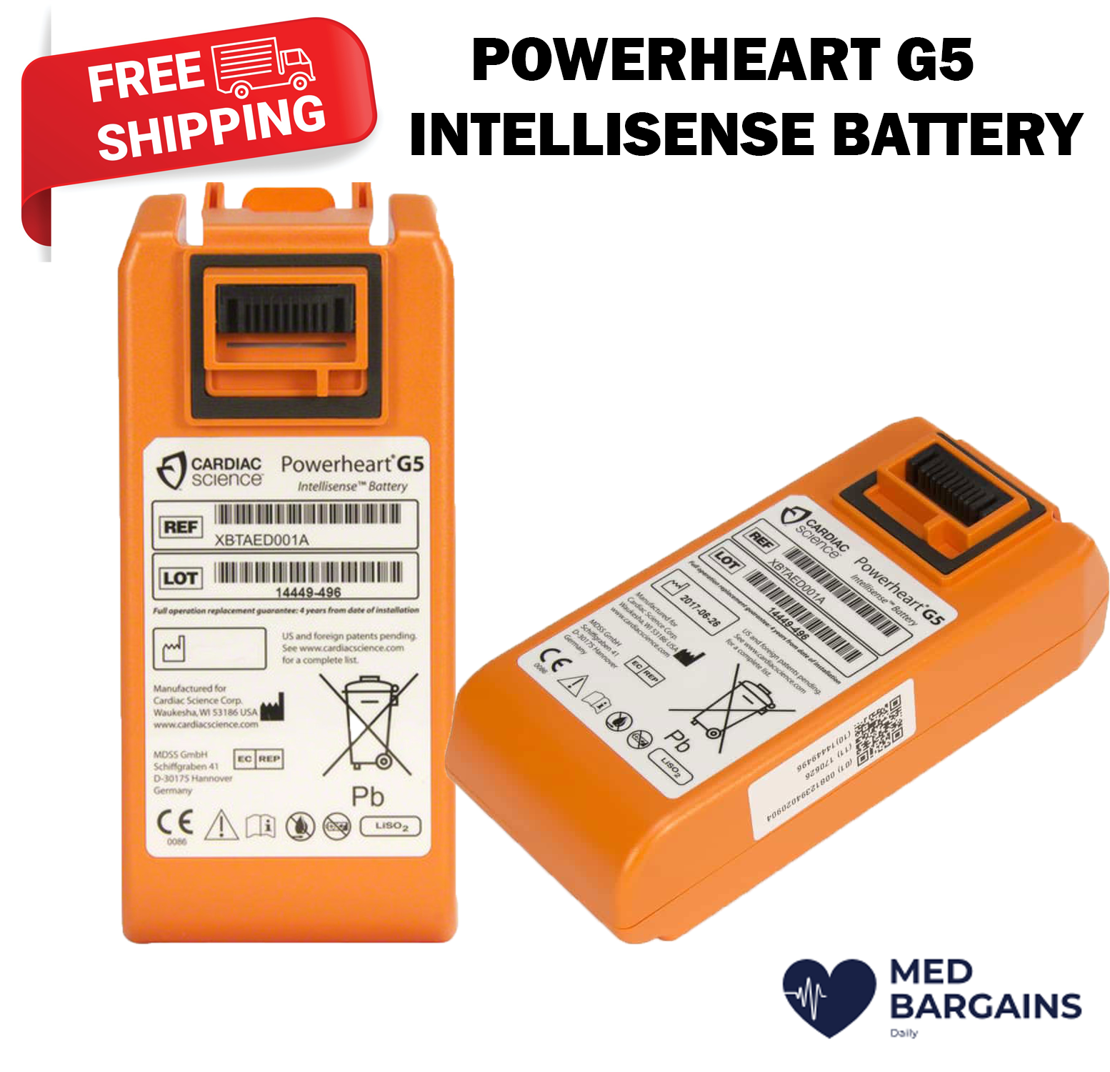 Cardiac+Science+Intellisense+Battery+for+Powerheart+G5+AED+ ...