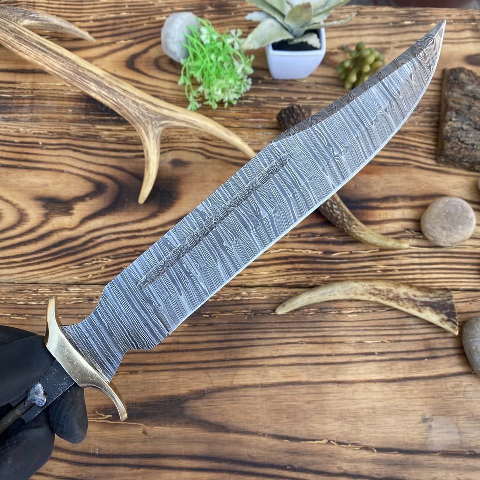 SHARD BLADE CUSTOM HAND FORGED DAMASCUS STEEL BOWIE BLANK BLADE HUNTING ...