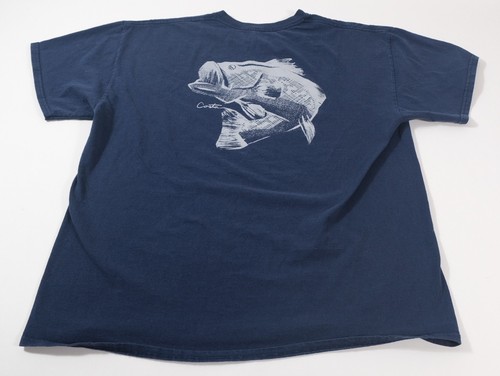 Costa Del Mar Men's Blue Fish Graphic T-shirt Size XL | eBay