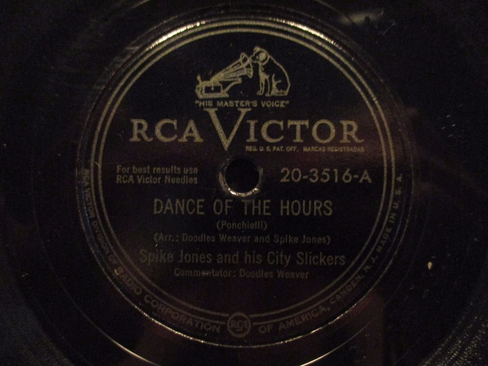 78 RPM 10" Record Spike Jones Dance Of The Hours & None But RCA Victor ...