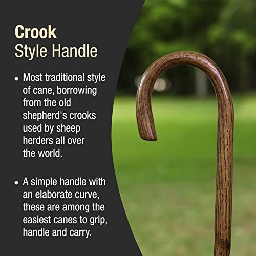 Brazos Handcrafted Wood Walking Cane, Twisted Oak, Crook Assorted ...