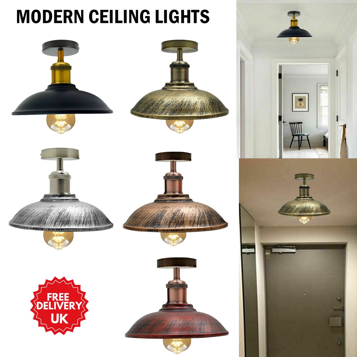 Vintage Flush Ceiling Lights Flush Ceiling Light Fitting