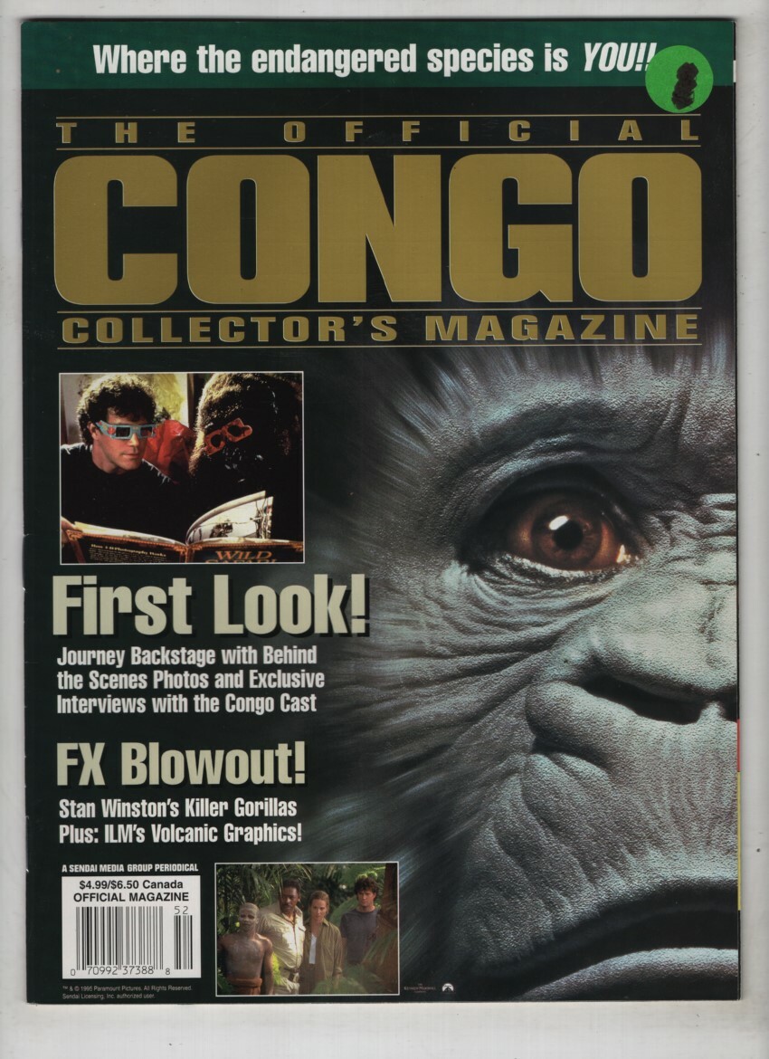 The Official Congo Collector's Mag Stan Winston 1995 091720nonr | eBay