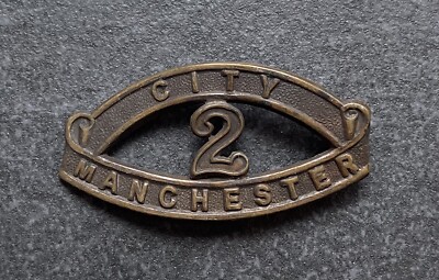 Genuine Manchester Pals 2nd City Battalion Shoulder Title | eBay UK