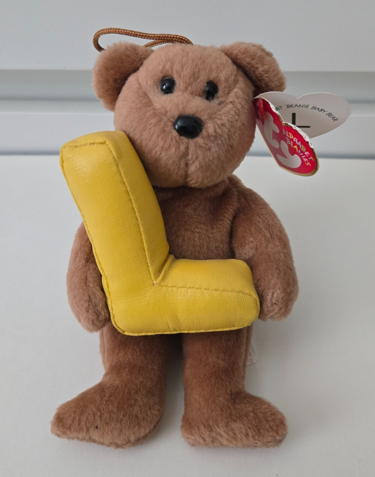 TY Alphabet Beanies Bear Letter L Retired Letters | eBay