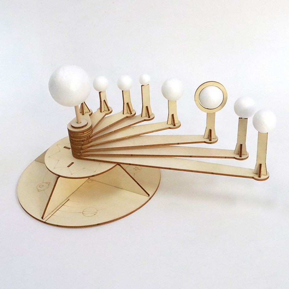Solar System Model Kit Wooden Building Block Kit DIY Handmade Stem ...