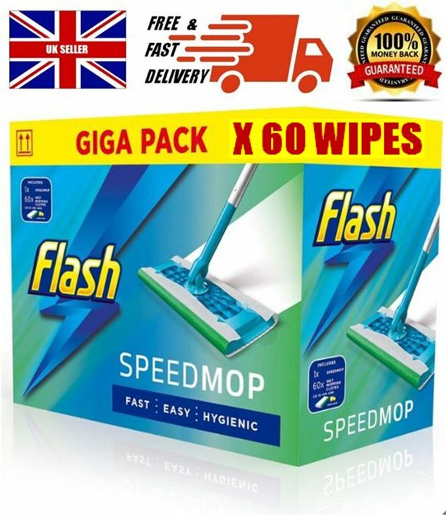 Flash Speedmop Starter kit Speed mop OR Refills Cleaning Wet Cloths ...