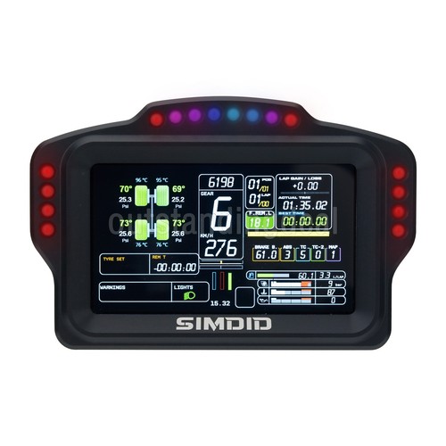 SIMDID DV480 PRO Dashboard Sim Racing Dash Display with 5" Screen & 16 ...