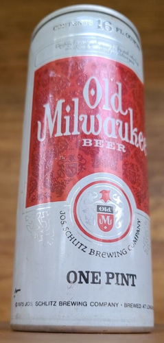 Old Milwaukee 1971 Empty One Pint 16oz Pull Tab Beer Can Jos. Schlitz ...