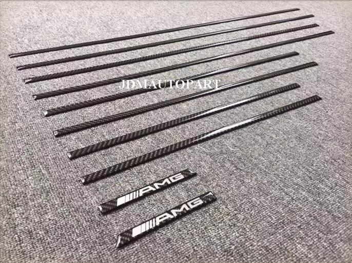 2 PCS AMG G63 Style SIDE BODY MOLDINGS CARBON FIBER TRIM FOR W463 G ...