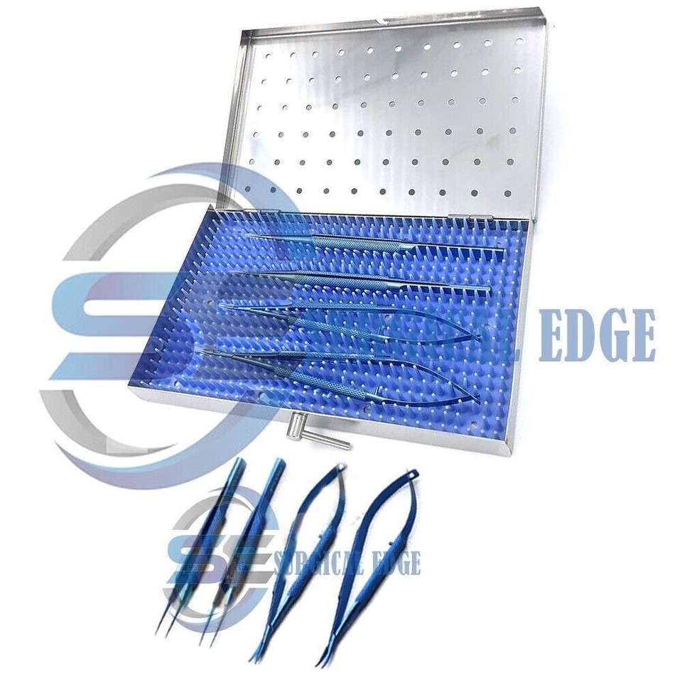 Eye Cataract Micro Surgical Instruments Blue Instruments Set Titanium ...