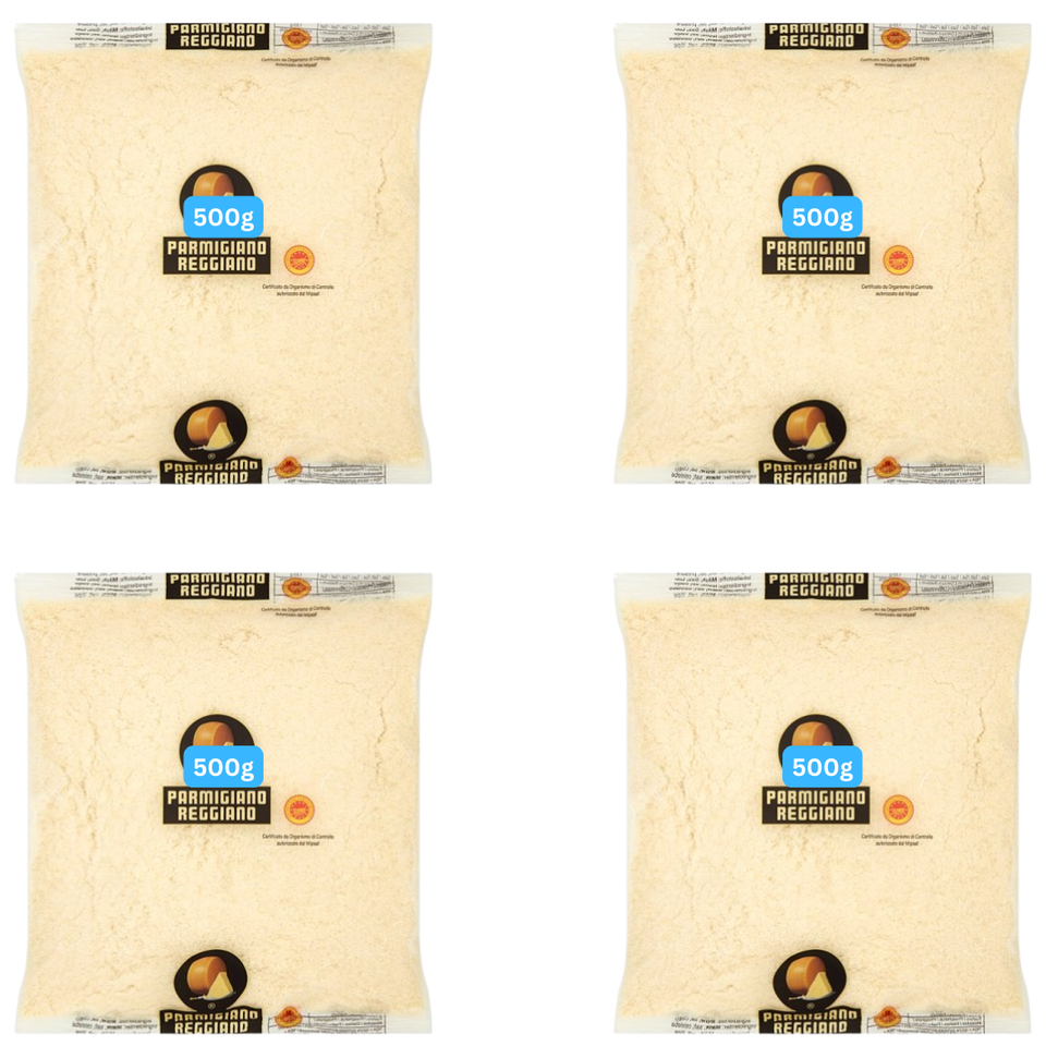 Grated Parmesan Cheese Parmigiano Reggiano DOP 500g Italian Cheese ...