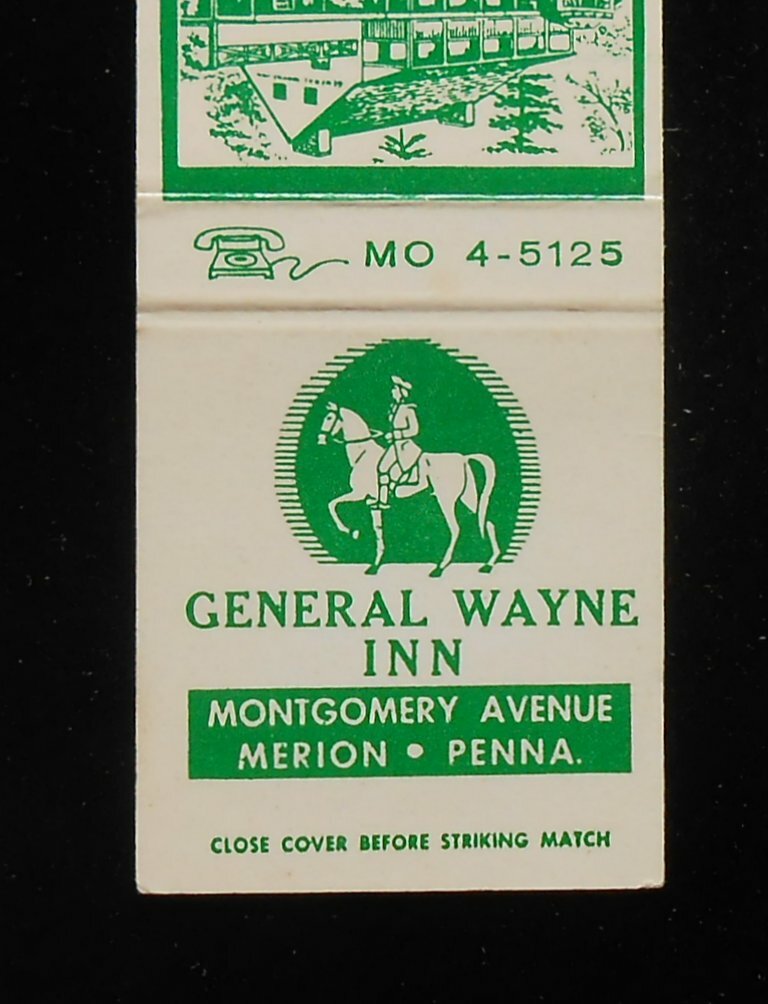 1950s General Wayne Inn Since 1704 Wayne Orchestra Main Line Merion PA ...