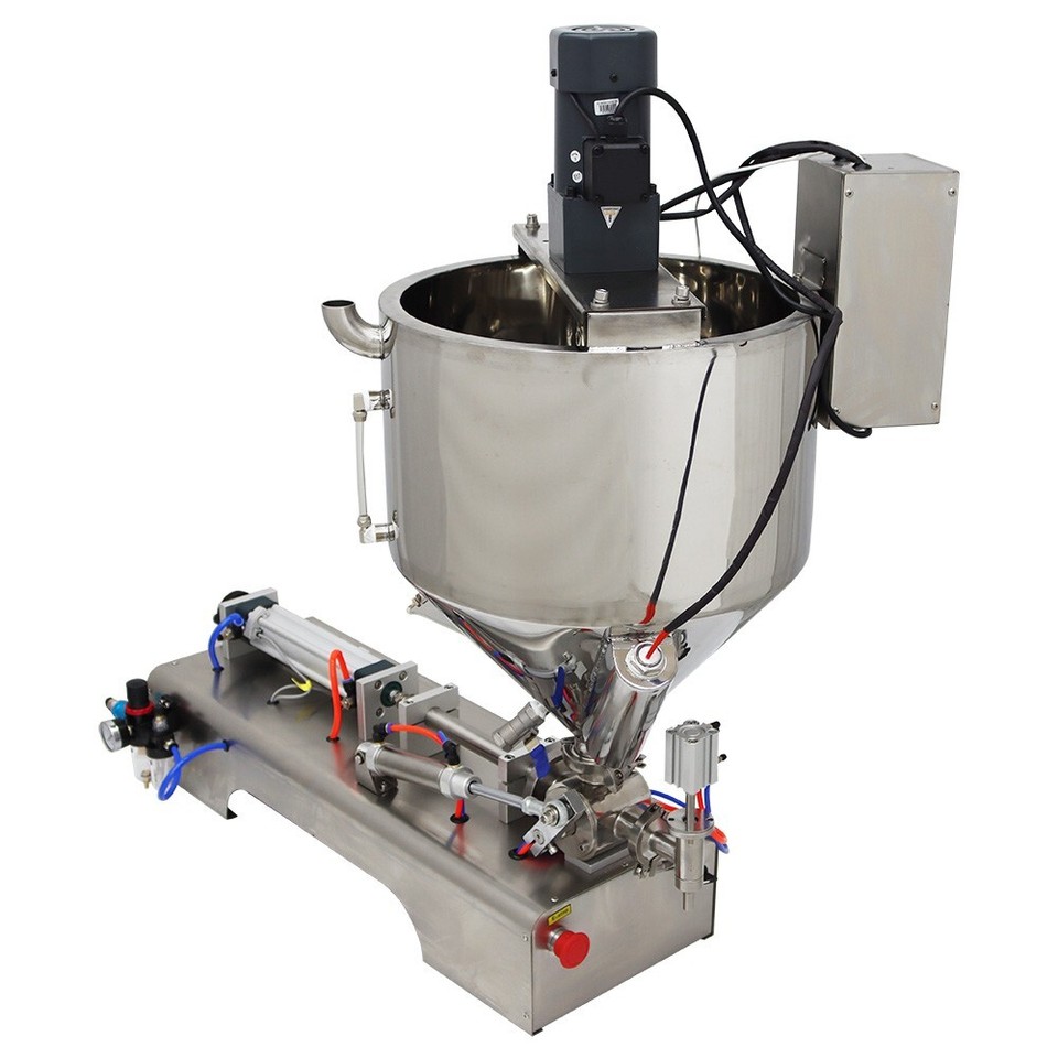 Pneumatic Paste Liquid Filling Machine with Heater Mixer 5-50ml Sauce ...