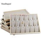 Velvet Necklace Ring Earring Holder Jewelry Tray Display Organizer ...