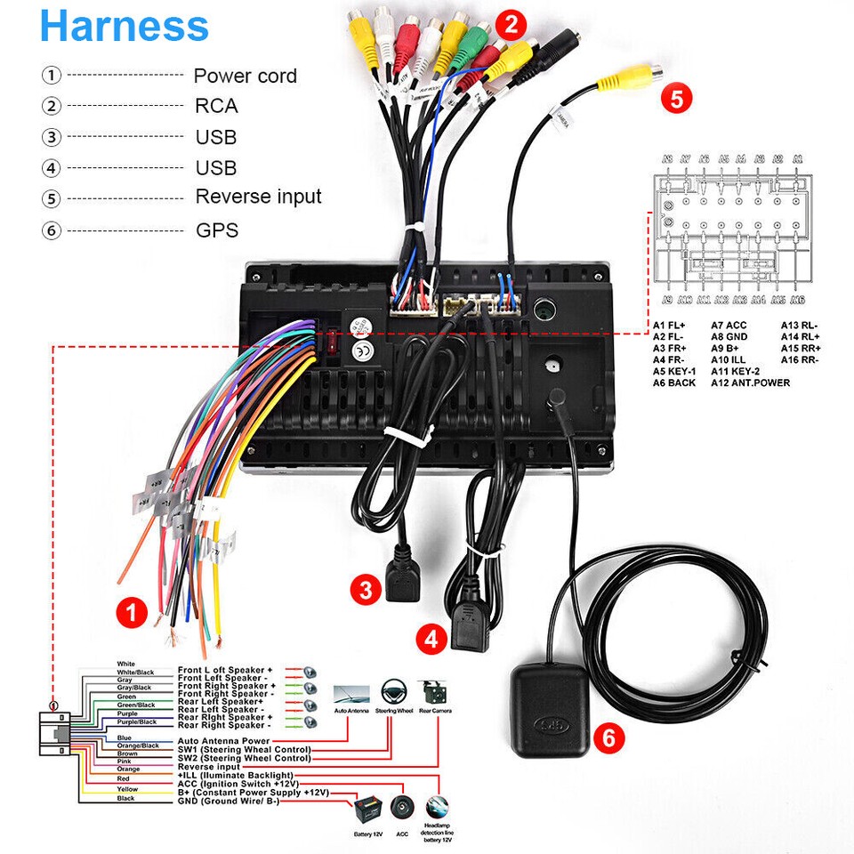 KHH 10.1" Double 2 DIN Android 11 Car Stereo Radio 2+32G CarPlay WiFi ...