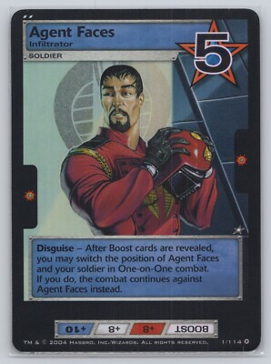 G.I. JOE TCG Foil - Agent Faces 1/114 - 2004 BASE SET Q1106 | eBay
