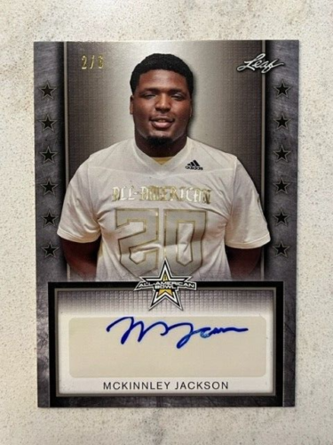 MCKINNLEY JACKSON Bengals 2020 Leaf Army All-American Black Tour AUTO ...