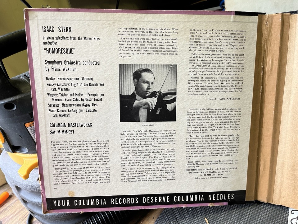 ISAAC STERN - Humoresque - OSCAR LEVANT - 1946 Columbia 4X Shellac ...