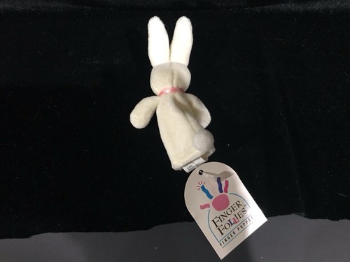 VERY RARE 2000 Manhattan Toy Sasha White Rabbit Finger Puppet Baby ...