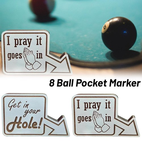 8 Ball Pocket Marker Alignment Ball Markers Shot Sign Pool Theme ...