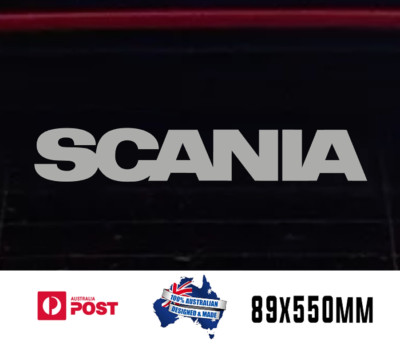 2x Scania Truck Windshield Windscreen Banner Sticker Decal 550mm SILVER ...