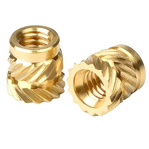 M3 x 5.7 Threaded Insert, Brass Heat Set Inserts for Plastic, Metric ...