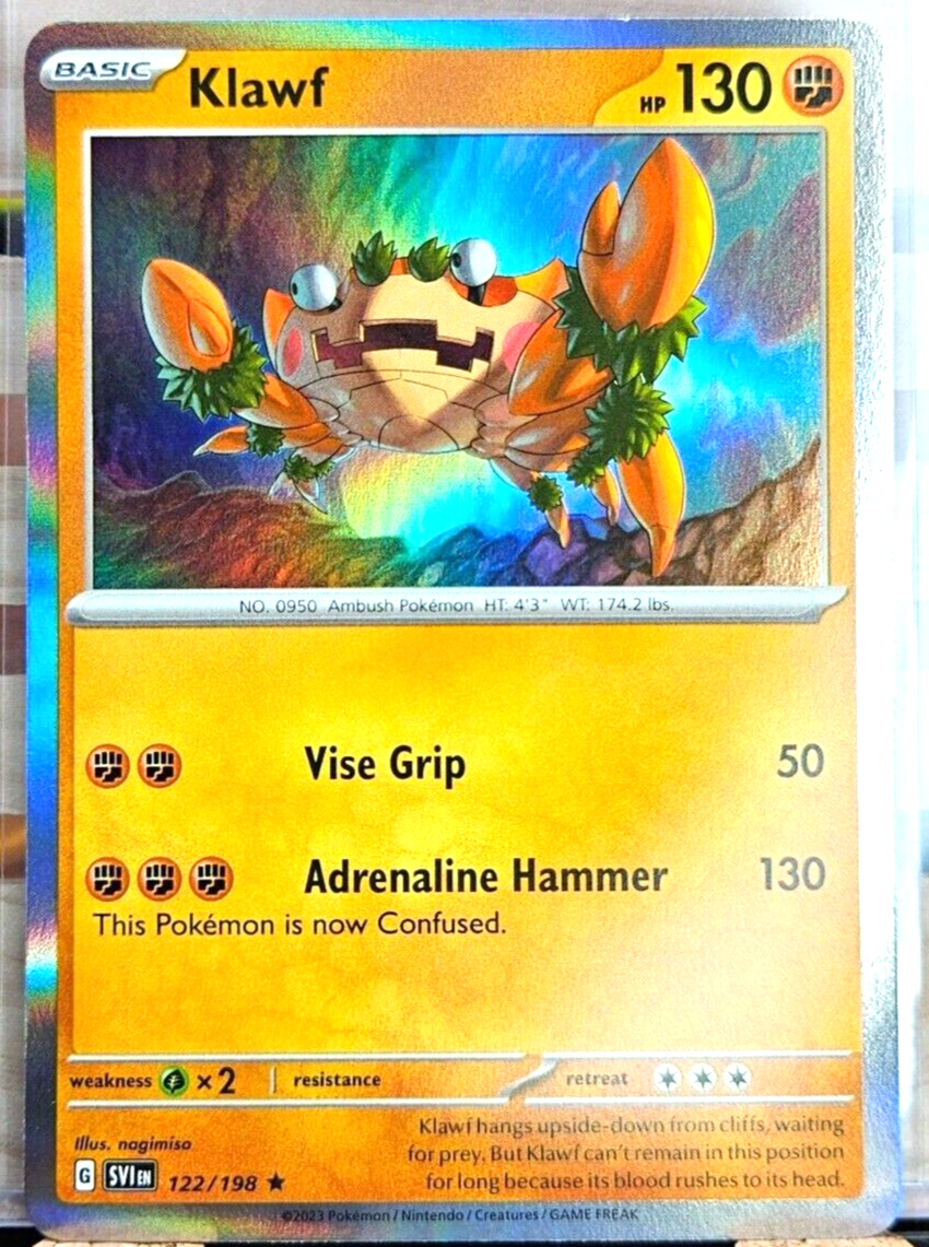 Klawf Holo Rare Pokemon TCG card 122/198 | eBay