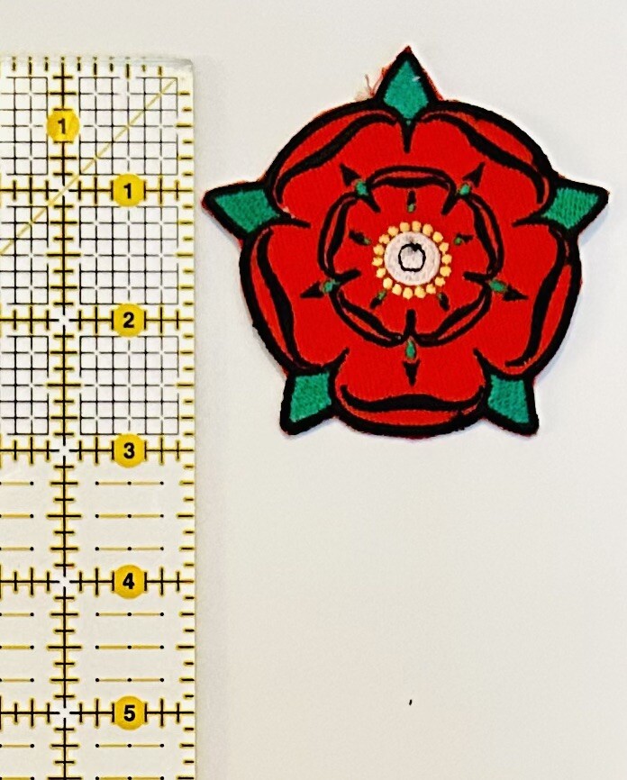 Yorkshire Red Rose Patch Iron On Embroidered | eBay