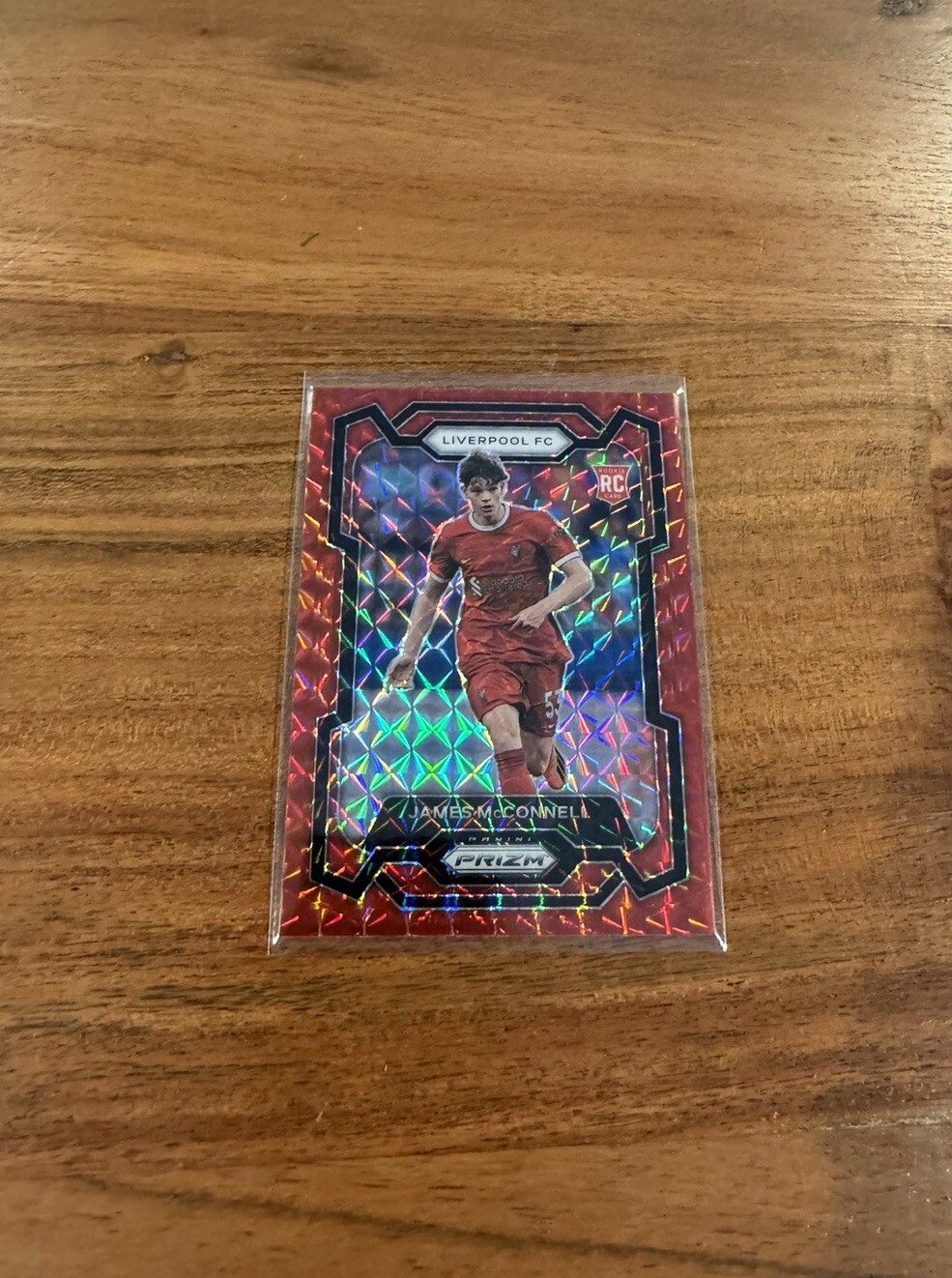 James McConnell 2023-24 Panini Prizm Premier EPL Red Mosaic Prizm NRMT+ ...