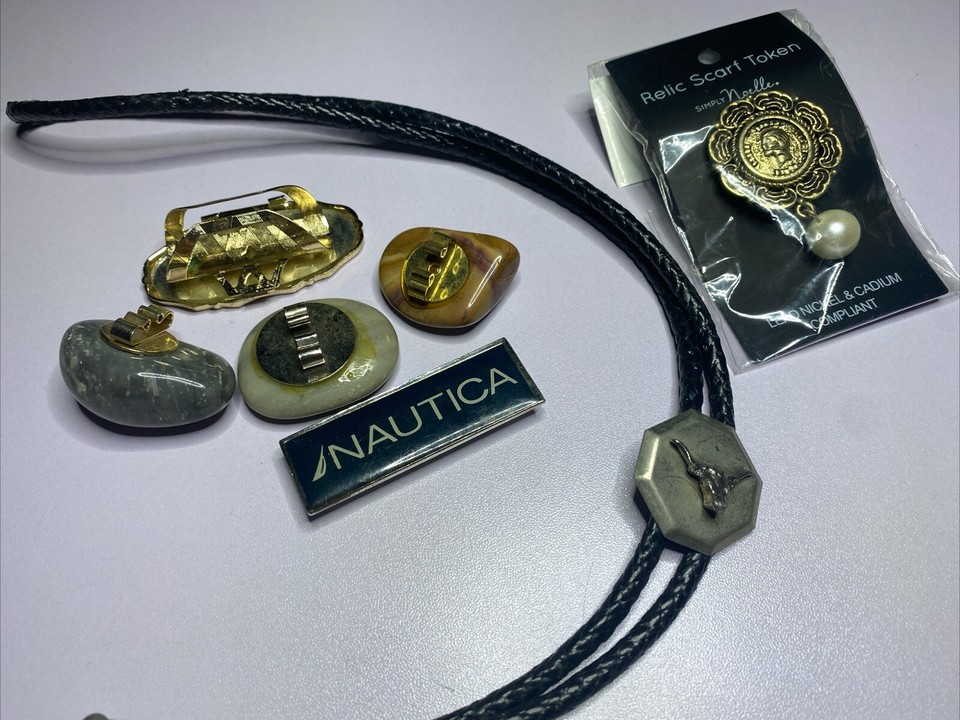 Bolo Tie Lot And Scarf Clips | eBay