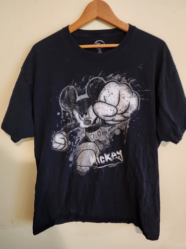Men's Mickey Mouse T-Shirt Figher Boxer XL Black Cotton | eBay