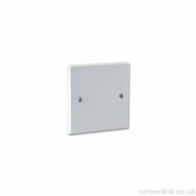 White 1 Gang Single Electric Wall Back Box Blank Blanking Cover Plate ...