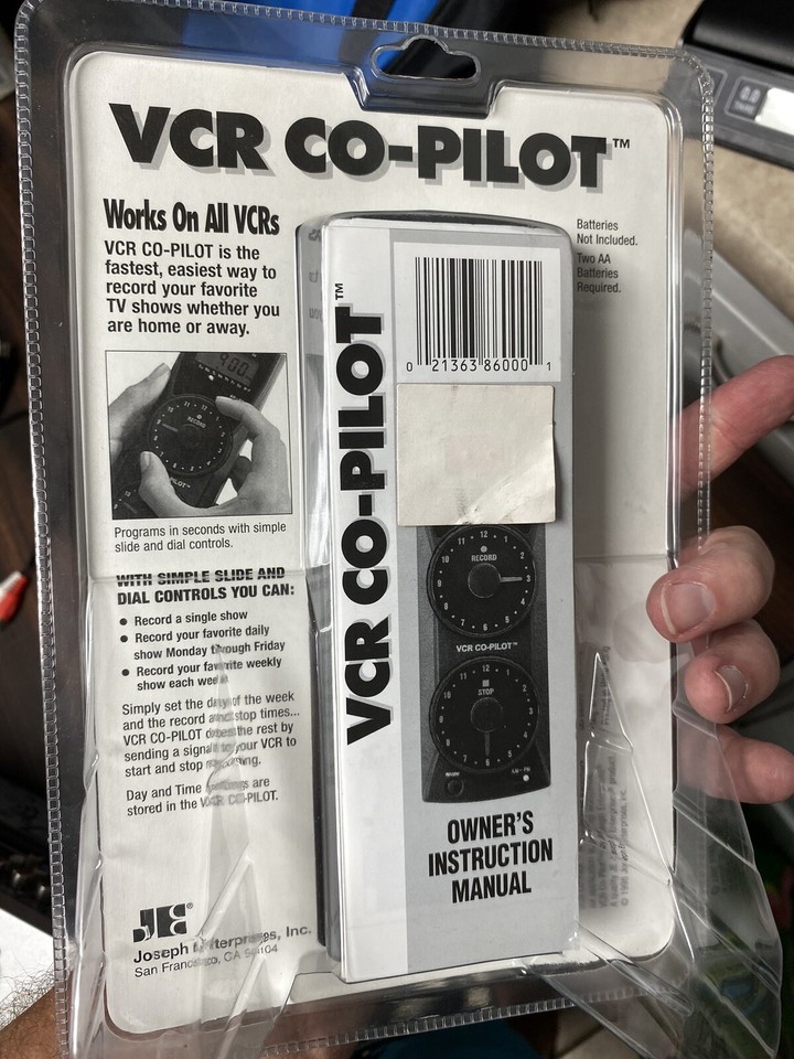 VCR CO-PILOT VCR Programming Remote Vintage VHS Nostalgia TV Binge ...