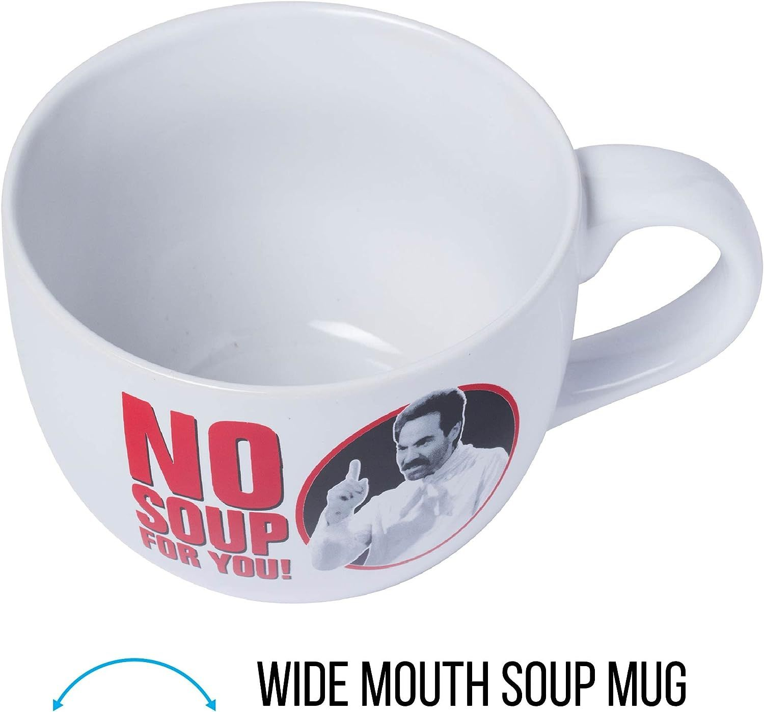 Silver Buffalo Seinfeld No Soup For You Ceramic Mug, 24 Ounces ...