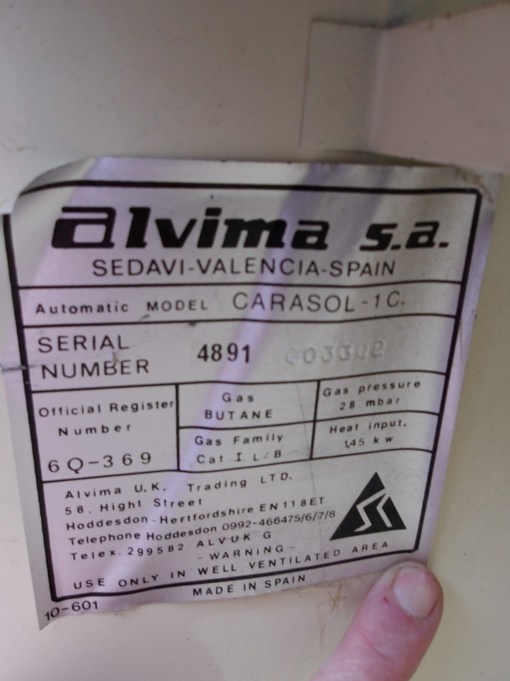 ALVIMA Carasol 1C SMALL Radiant Heater With Empty Gas Bottle - Collect ...