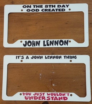 John Lennon Beatles License Plate Fashion Holders | eBay