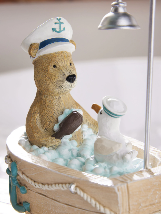 NEXT Natural Bertie Bear Sailor with Seagull Bath Tub Novelty Bathroom ...