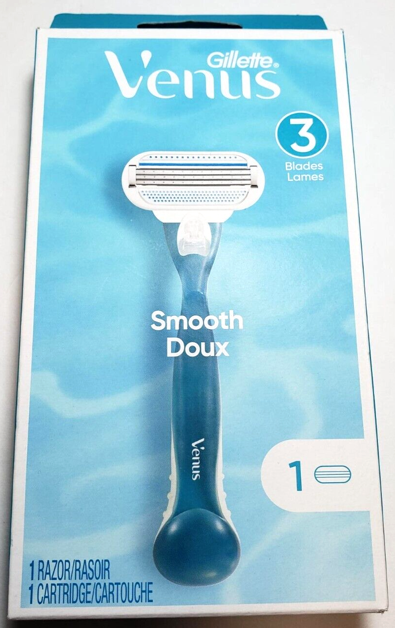 3Packs New Gillette Venus Smooth Doux Women's Razor 1Handle 1Cartridge ...