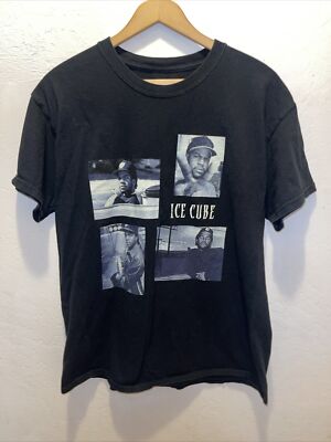 Ice Cube T Shirt Men's Size M/L Black Graphic Tee Music Rapper Hip Hop ...