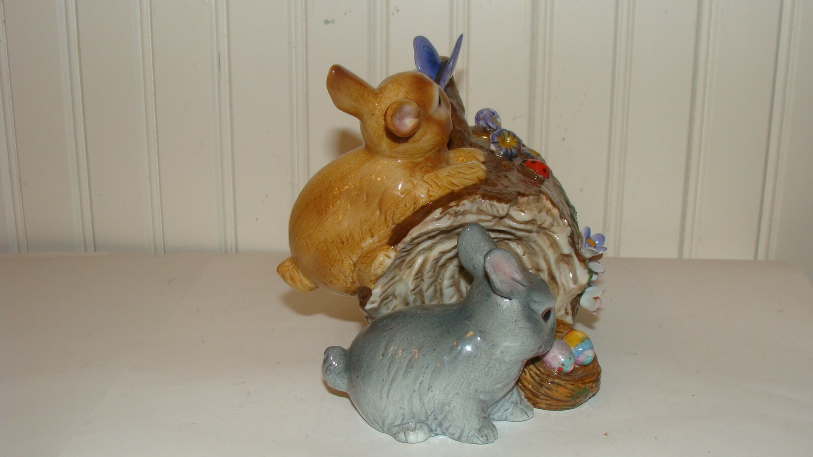 CWC Porcelain Easter Bunny Family Hinged Trinket Box | eBay