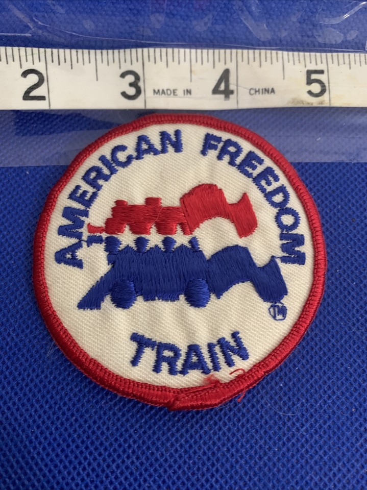 VINTAGE 1976 AMERICAN FREEDOM TRAIN AFT 2 7/8" ROUND EMBROIDERED TOUR ...