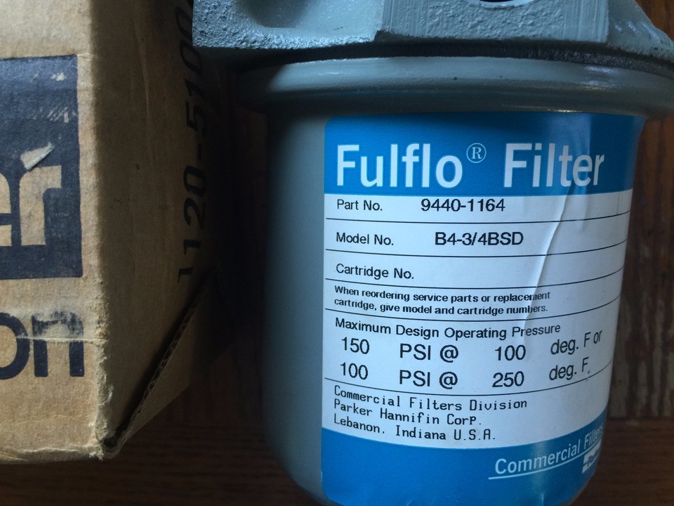 Parker Hannifin Fulflo Filter 9440-1164 B4-3/4SD New in Box | eBay
