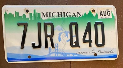 Michigan 2009 MACKINAC BRIDGE GRAPHIC License Plate HIGH QUALITY # 7JR ...