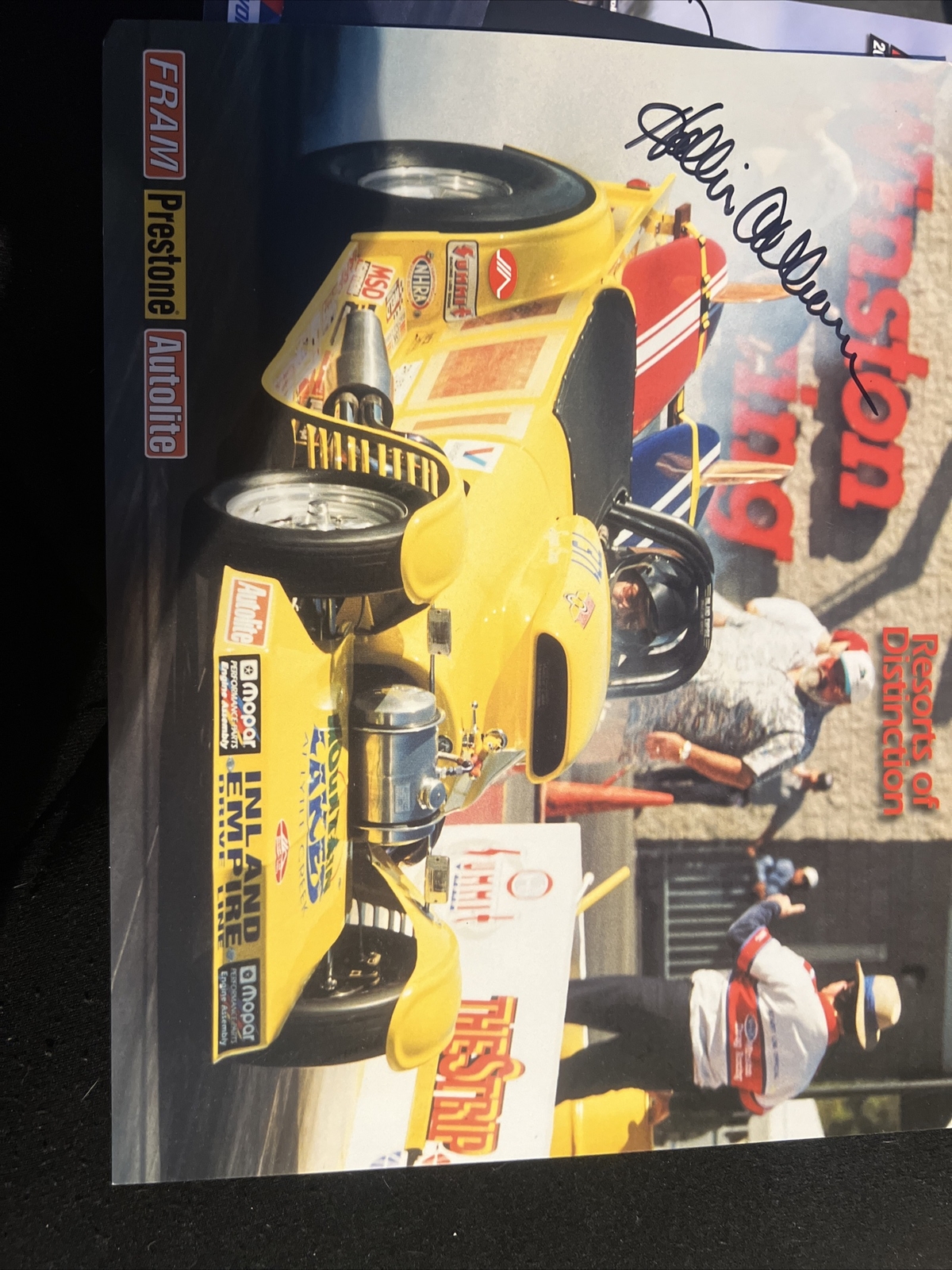 HOLLIS COLLEASURE SUPER COMP WOODIE 8.5X11 NHRA DRAG RACING CARD With ...